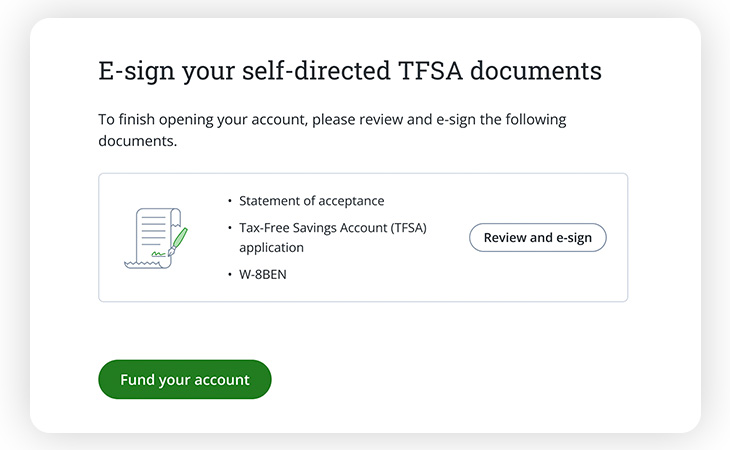 Opening your self-directed account