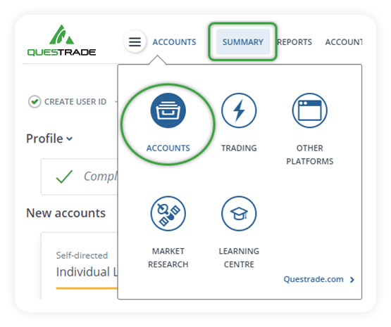 Opening your second account